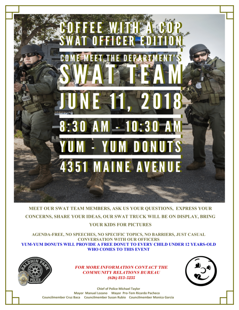 Coffee with a Cop: SWAT Edition – Baldwin Park Business Association