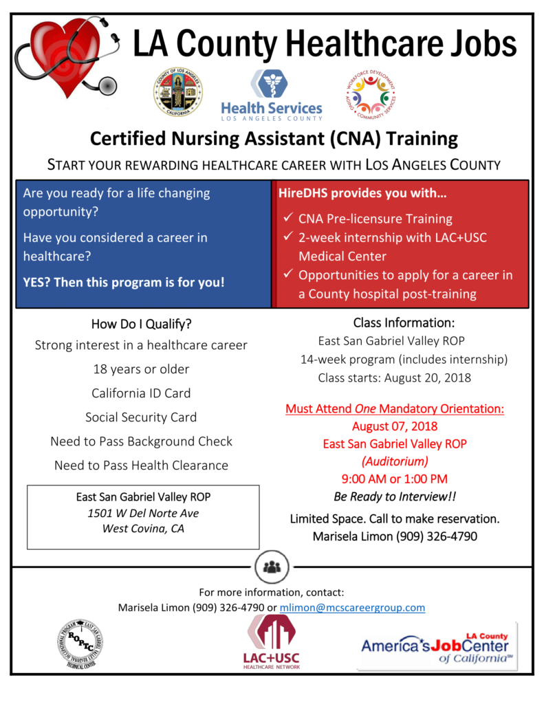 Certified Nursing Assistant (CNA) Training – Baldwin Park Business ...