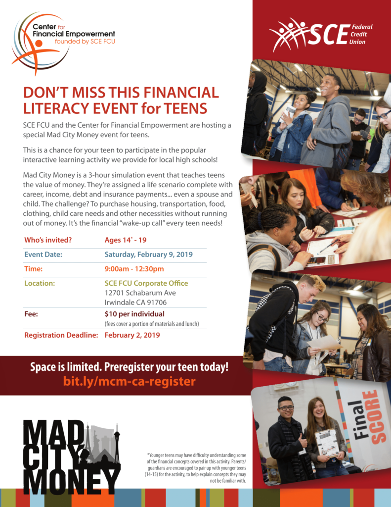 SCE FCU: Financial Literacy Event for Teens – Baldwin Park Business ...